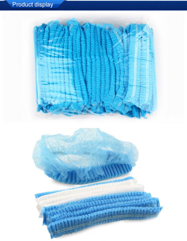 Disposable Non Woven Strip Clip Surgical Hat Doctor Round Mob Cap